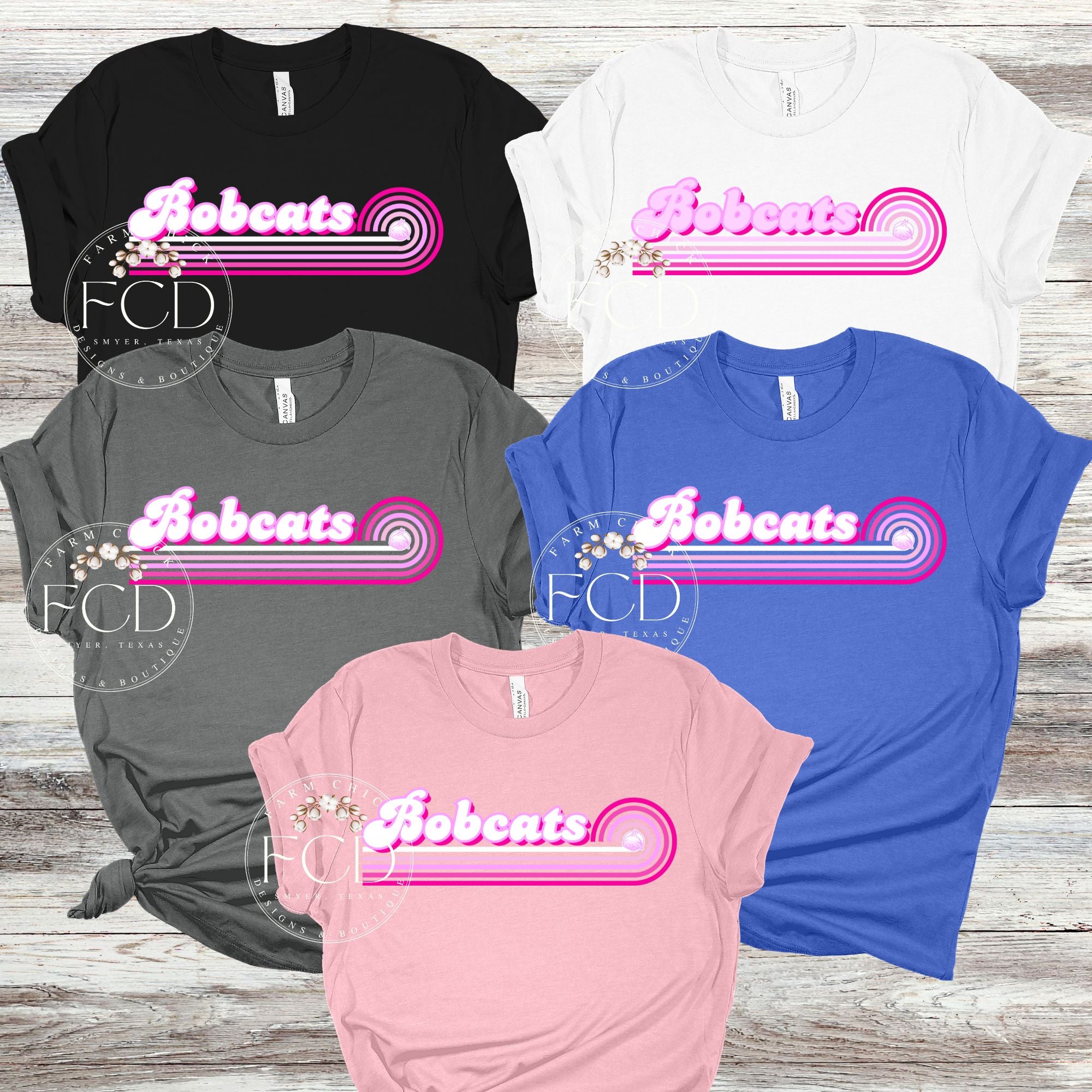 RETRO PINK BOBCATS ADULTS – Farm Chick Designs